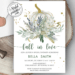 Fall in Love Greenery Pumpkin Bridal Shower Invitations – D205 - Bridal ...