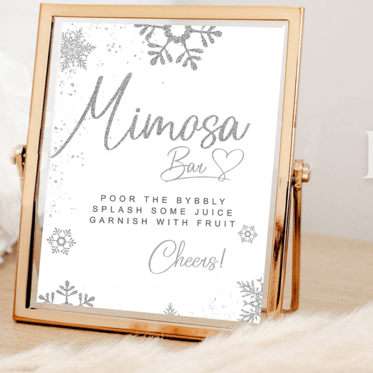 Snow In Love Bridal Shower Signs – D341 - Bridal Printables